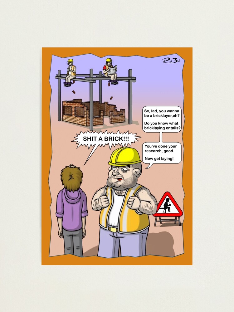 "The truth about bricklaying / builder jokes / shit a brick card ...