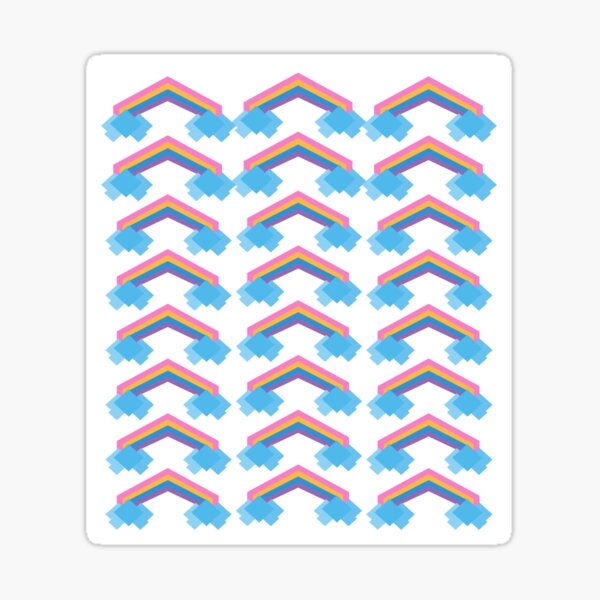"Rainbow futuristic groovy minimal happy hippie art" Sticker by ...