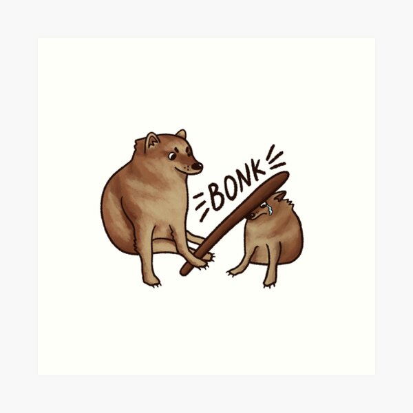 "Cheems Bonk Dog" Art Print for Sale by renroku | Redbubble