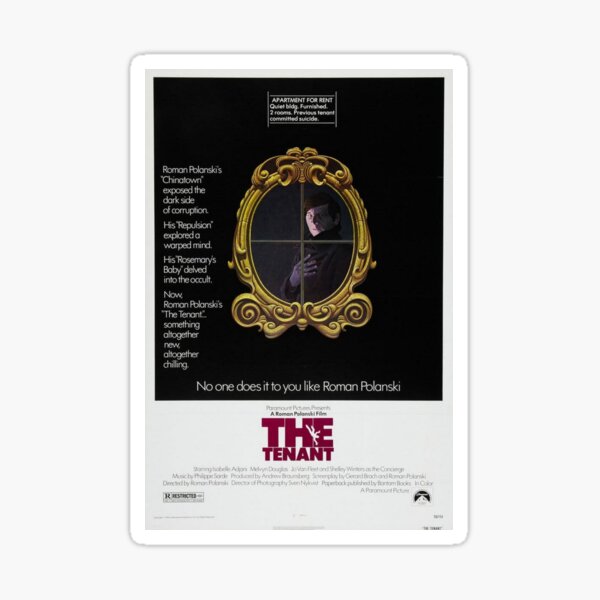 "The Tenant by Roman Polanski Movie Poster" Sticker for Sale by ...