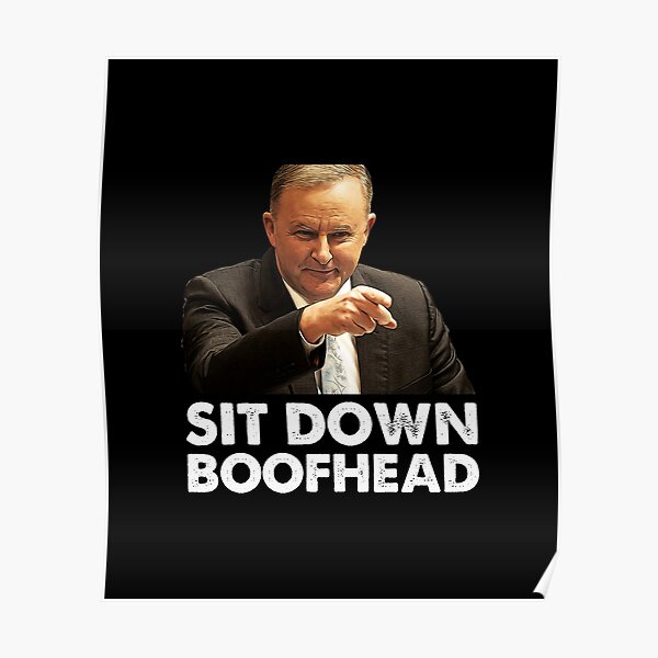"Sit Down Boofhead Anthony Albanese" Poster for Sale by Bertieshop ...