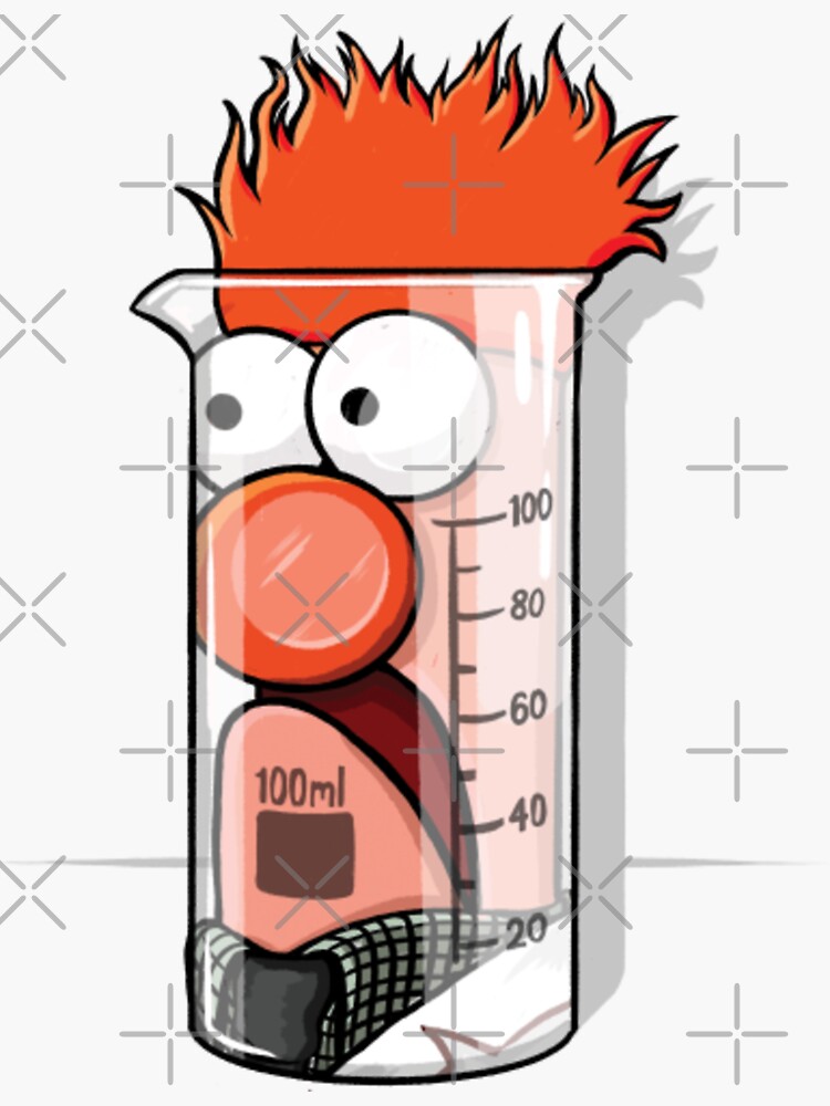 "Beaker Muppets Science " Sticker for Sale by NinaTeee | Redbubble