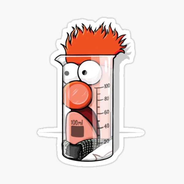 "Beaker Muppets Science " Sticker for Sale by NinaTeee | Redbubble