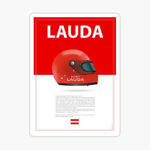 "Niki Lauda Helmet" Sticker for Sale by theodordecker | Redbubble