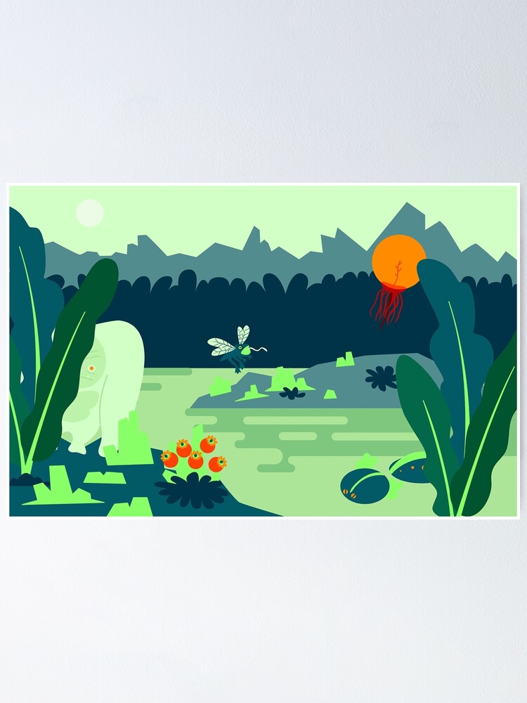 "Alien Crystal Swamp" Poster for Sale by abbottart | Redbubble