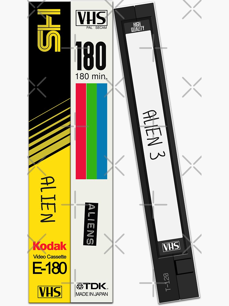 "Alien Trilogy Retro VHS" Sticker by ShopOfGeek | Redbubble