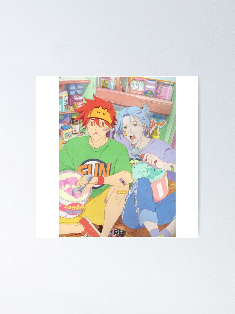 "reki and langa eat ice cream" Poster for Sale by Monsef212 | Redbubble