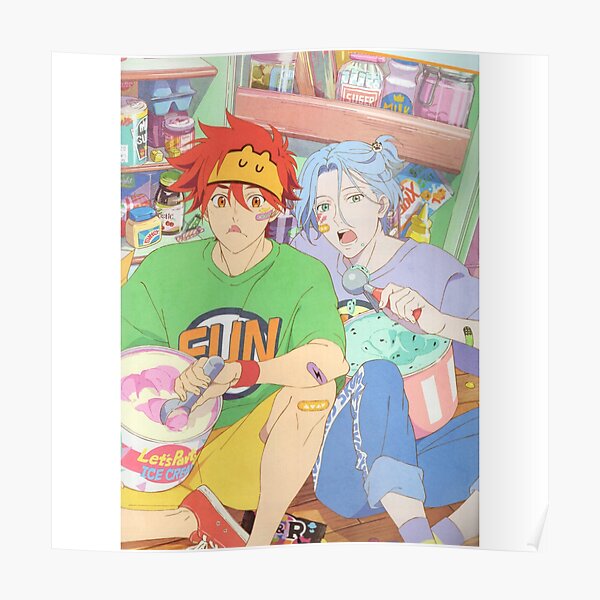 "reki and langa eat ice cream" Poster by Monsef212 | Redbubble