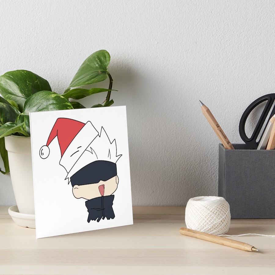 "Gojo Satoru wearing a Santa/Christmas hat- Jujutsu Kaisen" Art Board ...