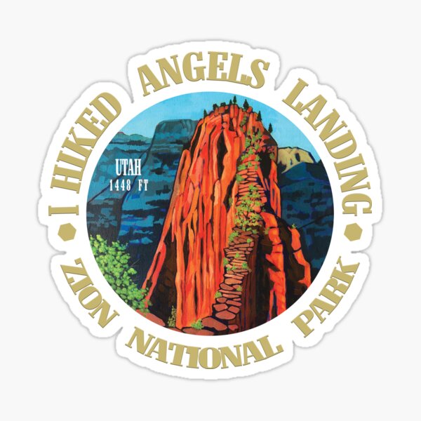 " Angels Landing" Sticker for Sale by 1Famous1 | Redbubble