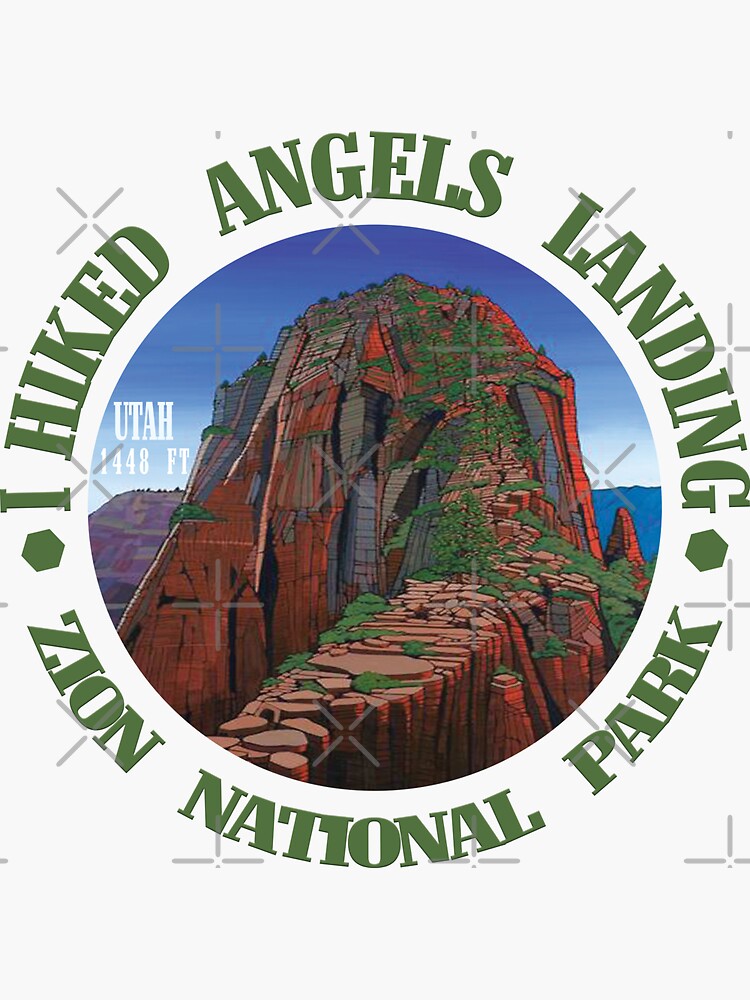 " Angels Landing" Sticker for Sale by 1Famous1 | Redbubble