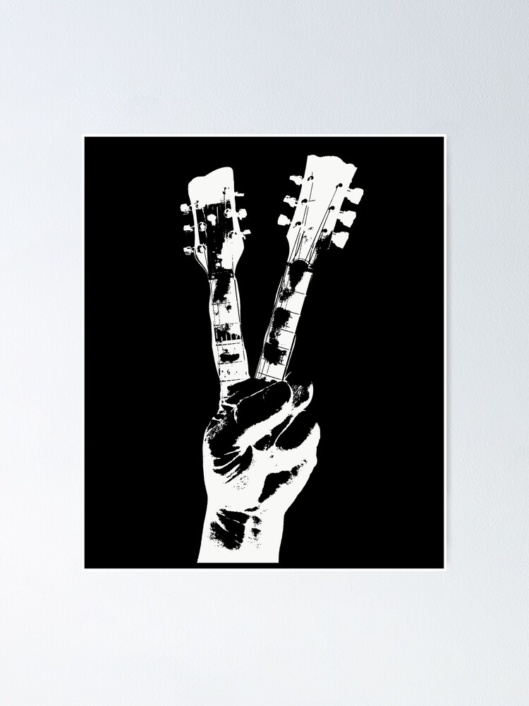 "Peace Sign Guitar Fingers" Poster for Sale by TheFlying6 | Redbubble