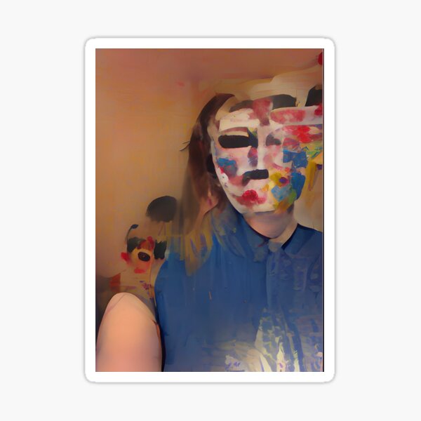 "Mitski Inspired Mask artwork Sticker" Sticker by BoppleStickers ...