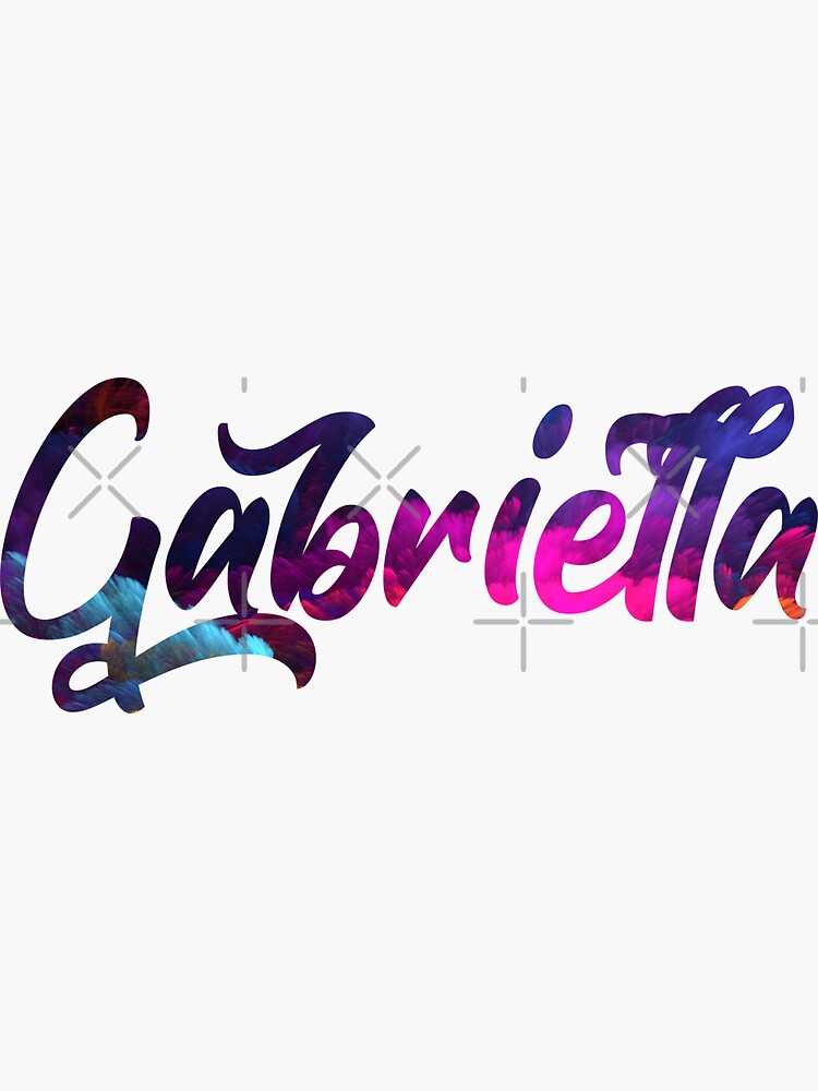 "Gabriella - Aesthetic Name Art" Sticker by DitaNadiaStore | Redbubble