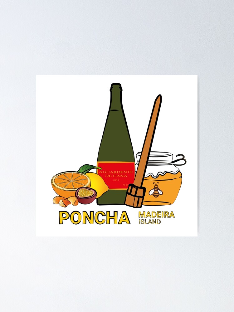Póster «Poncha de la isla de Madeira con frutas, aguardente de cana ...