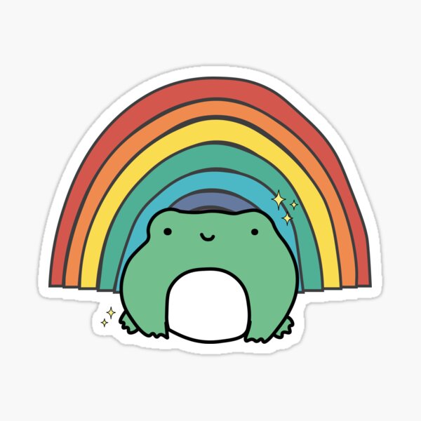 "Rainbow frog" Sticker for Sale by kimsdesignz | Redbubble