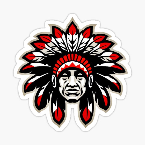 "Red Native Apache " Sticker for Sale by roychaudhuri | Redbubble