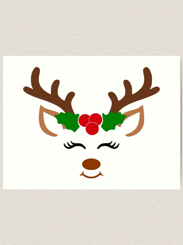 "Christmas Reindeer Faces Pack, Reindeer, Girl Reindeer, Boy Reindeer ...