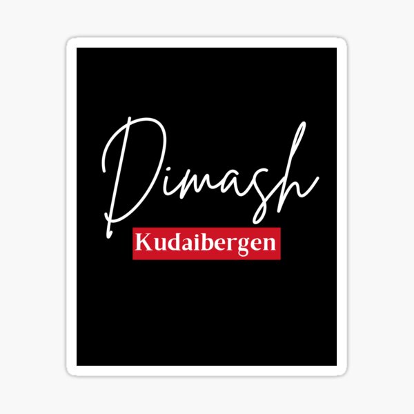 "DIMASH Kudaibergen and Dears Black Background" Sticker for Sale by ...