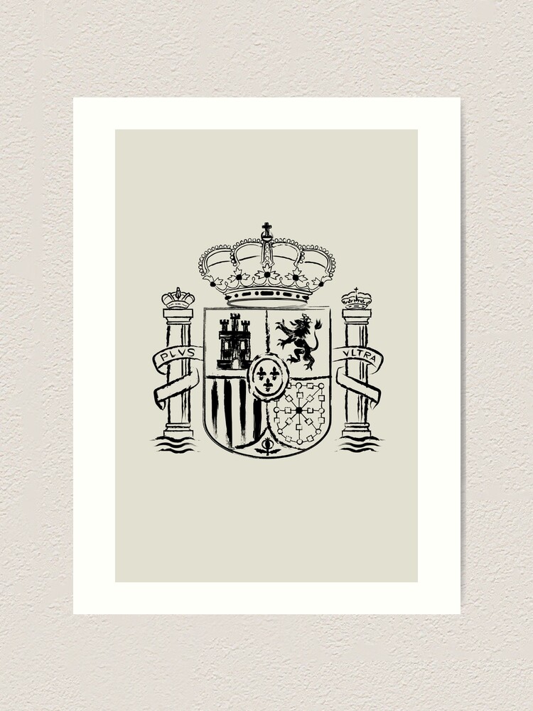 "Spanish Coat of Arms - Black Edition" Art Print for Sale by Lidra ...