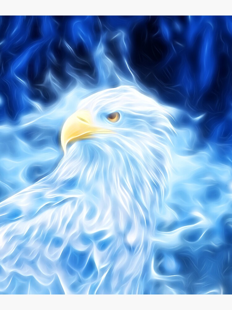 "Blue Flame Eagle" Sticker by dreamchaisr | Redbubble