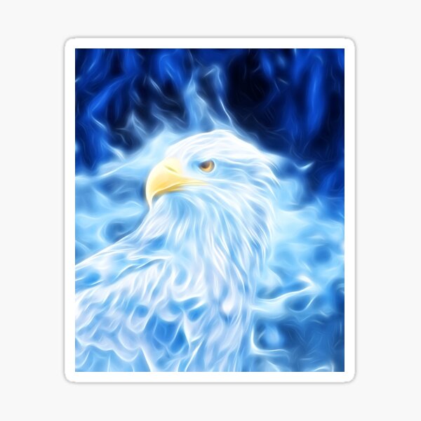 "Blue Flame Eagle" Sticker by dreamchaisr | Redbubble