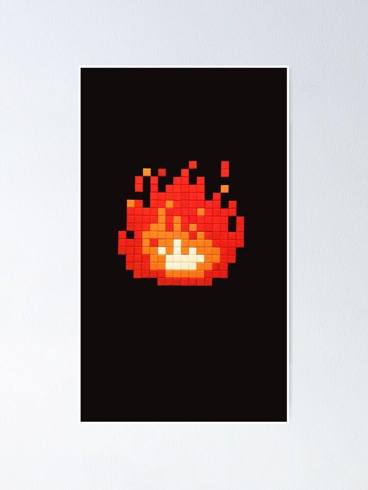 "Fire 8 Bit" Poster for Sale by superbcase | Redbubble