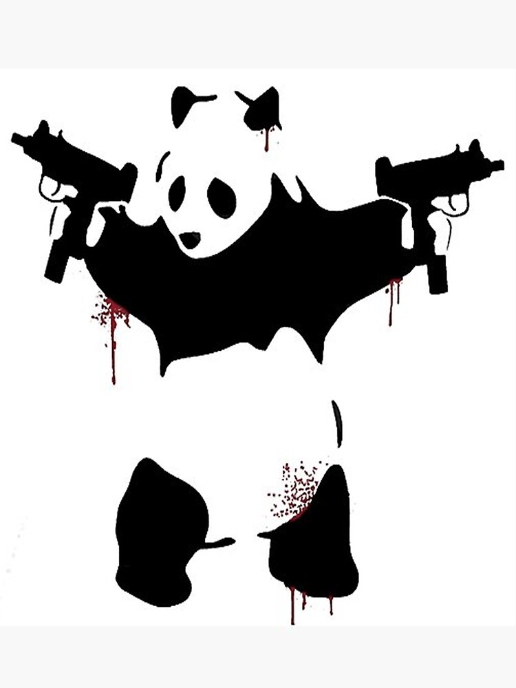 "panda with guns" Sticker for Sale by mzusa | Redbubble