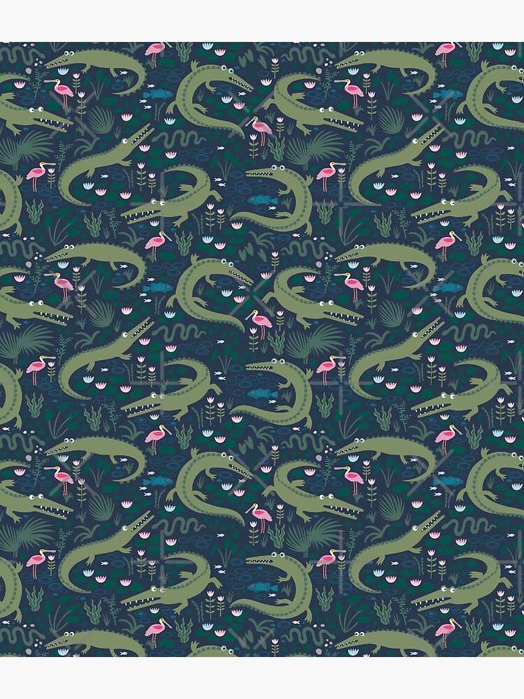 American Alligators and Roseate Spoonbills - cute animal pattern by Cecca Designs Backpack sold ...