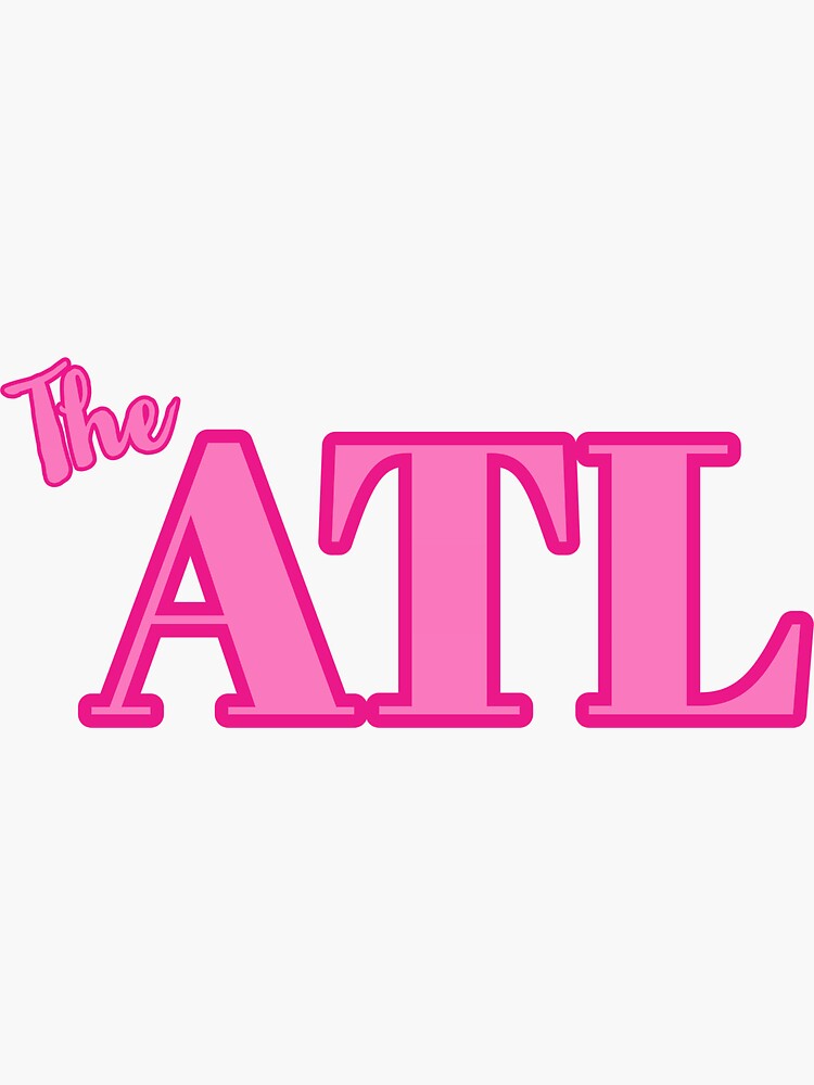 "The ATL in Pink" Sticker for Sale by Lathomas1 | Redbubble