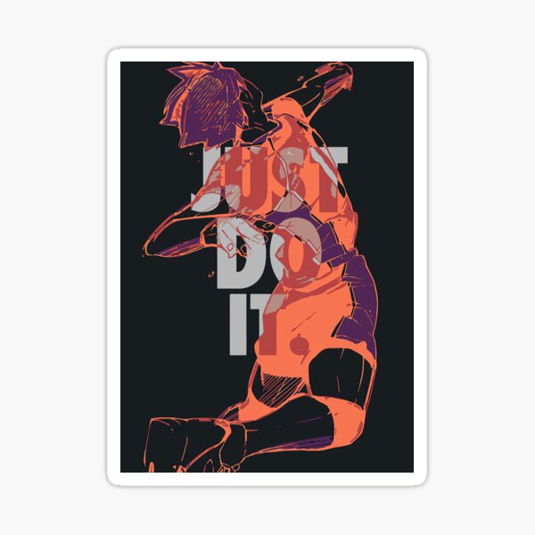 "just do it anime gift" Sticker for Sale by liberartmarks | Redbubble