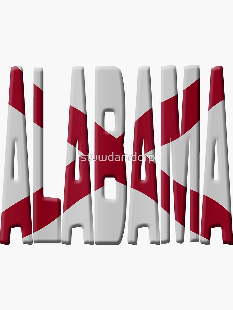 "Alabama flag" Sticker for Sale by stuwdamdorp | Redbubble