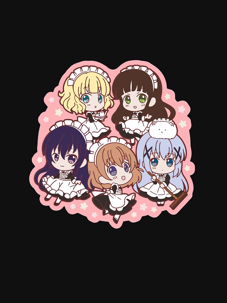 "Is The Order A Rabbit Chibis Sticker" T-shirt for Sale by SteveKasten ...