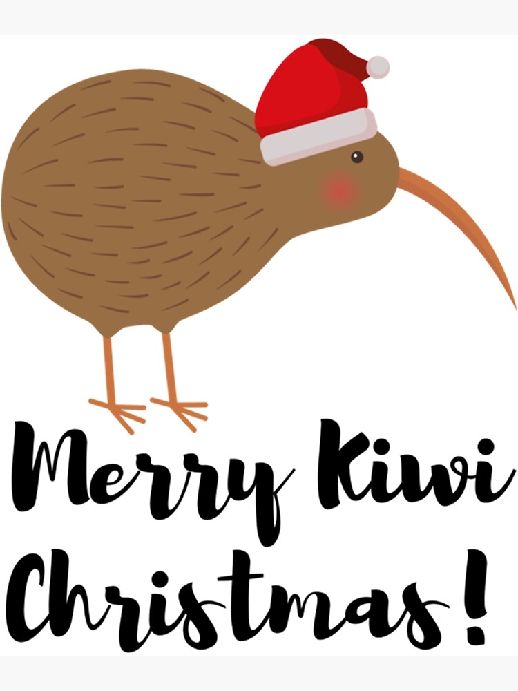 "Christmas New Zealand Kiwi " Poster for Sale by Sam-Studio | Redbubble