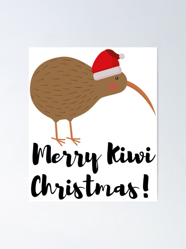 "Christmas New Zealand Kiwi " Poster for Sale by Sam-Studio | Redbubble