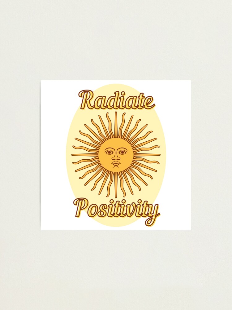 "Radiate Positivity Sun Face" Photographic Print for Sale by Minima ...