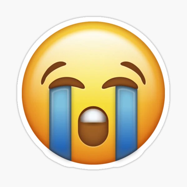 "Crying face emoji" Sticker for Sale by INemanjaNedic | Redbubble