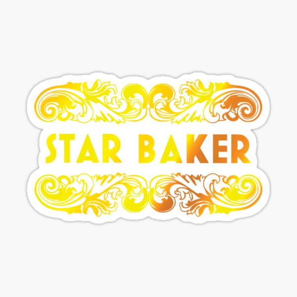 " star baker logo GOLD PRINT NOT FOIL" Sticker for Sale by shimodesign ...