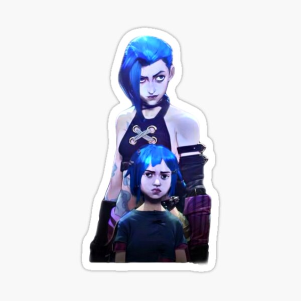 "Arcane Jinx vs Jinx" Sticker by Bloodsnakes | Redbubble