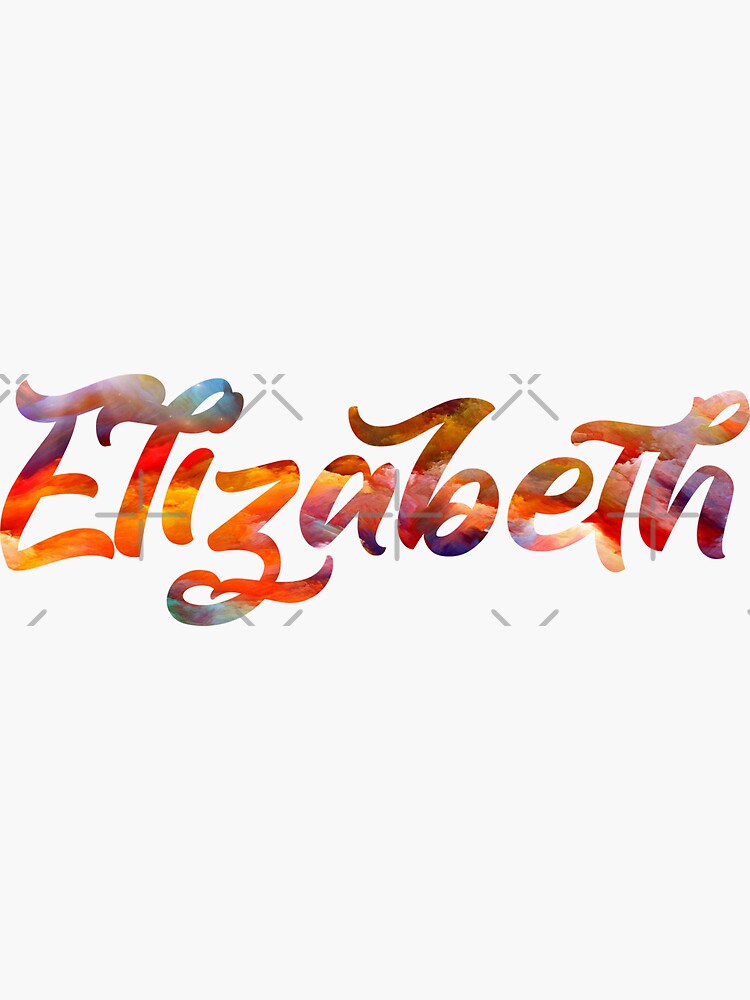 "Elizabeth - Aesthetic Name Art Style" Sticker for Sale by ...