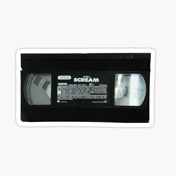 "Vintage Scream VHS" Sticker by artpopculture | Redbubble