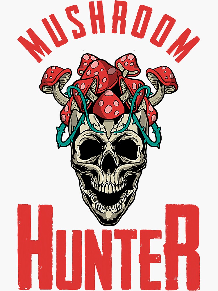 "Mushroom Hunter Fungi Foraging" Sticker for Sale by NeverLoseSF ...