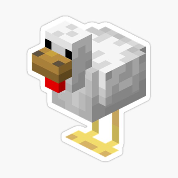 "minecraft chicken Sticker" Sticker by LukasGartner | Redbubble