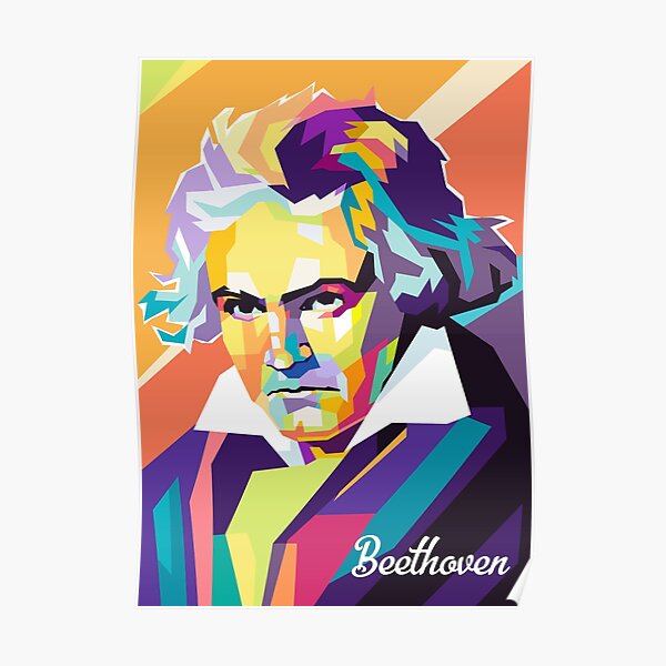 "Ludwig van Beethoven Pop Art" Poster for Sale by LanaMeyers | Redbubble