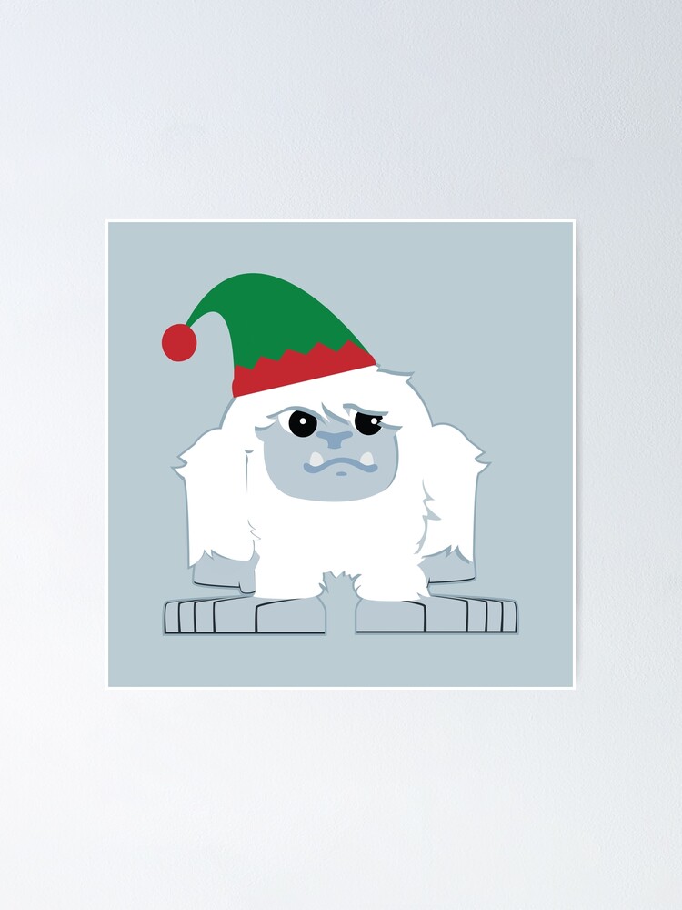 "Cute Yeti Christmas Elf" Poster by Eggtooth | Redbubble