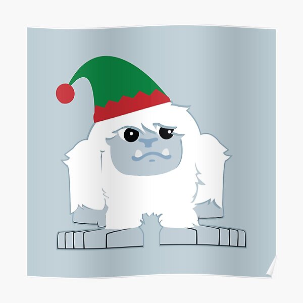 "Cute Yeti Christmas Elf" Poster by Eggtooth | Redbubble
