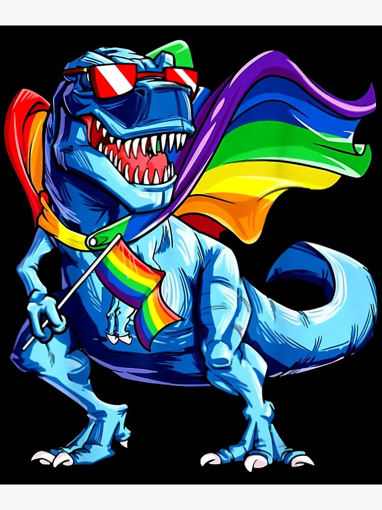 "LGBT Dinosaur" Poster for Sale by RobertBerg3000 | Redbubble