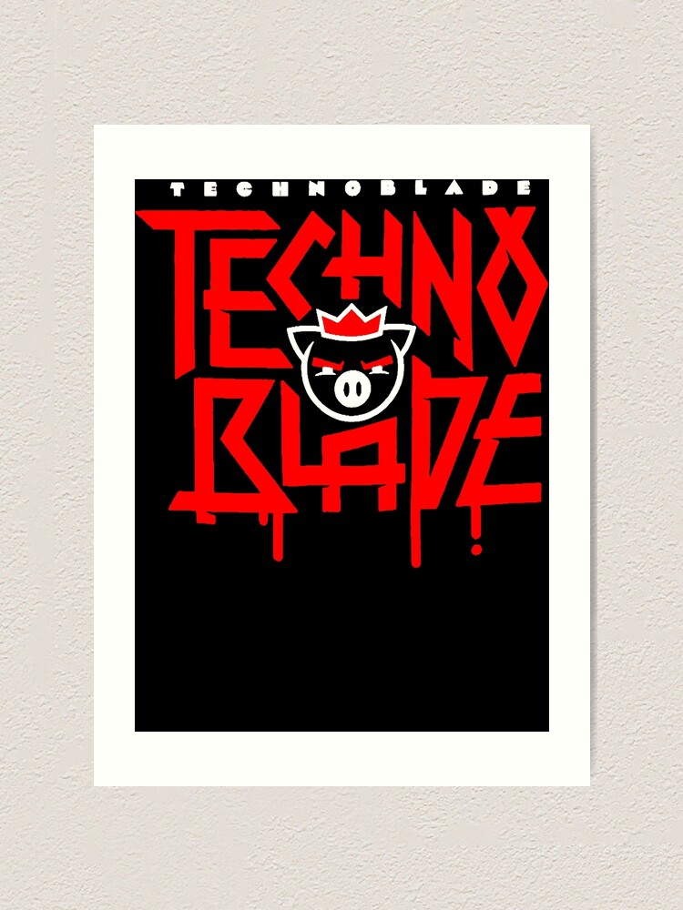 "TechnoBlade Logo Red" Art Print for Sale by GregoryRust | Redbubble