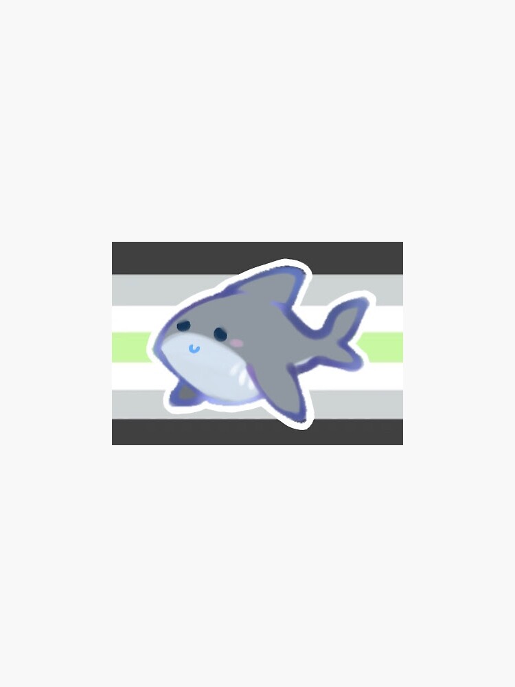 "agender shark pride flag" Sticker for Sale by teascakess | Redbubble