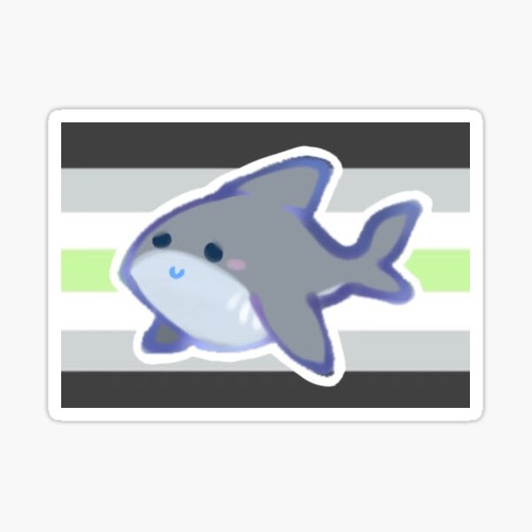 "agender shark pride flag" Sticker for Sale by teascakess | Redbubble